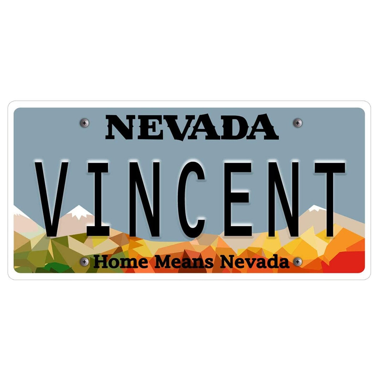 Custom Name Nevada License Plate Wall Decal Kids Room - Etsy