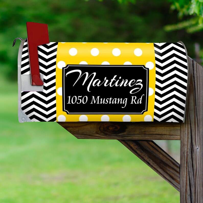 Custom Mailbox Cover - Personalized Magnetic Mailbox Wrap Name and ...