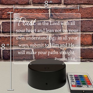 Led Light Bible Verse Study Christian Boy-adult Baptism Gift - VWAQ ...