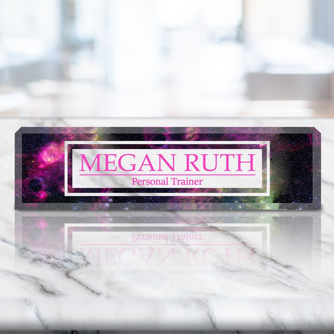 Personalized Name Plate for Desk | Custom Name Clear Acrylic Glass ...