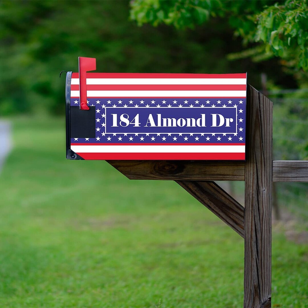 Custom American Flag Mailbox Magnetic Personalized Mailbox Cover - VWAQ ...