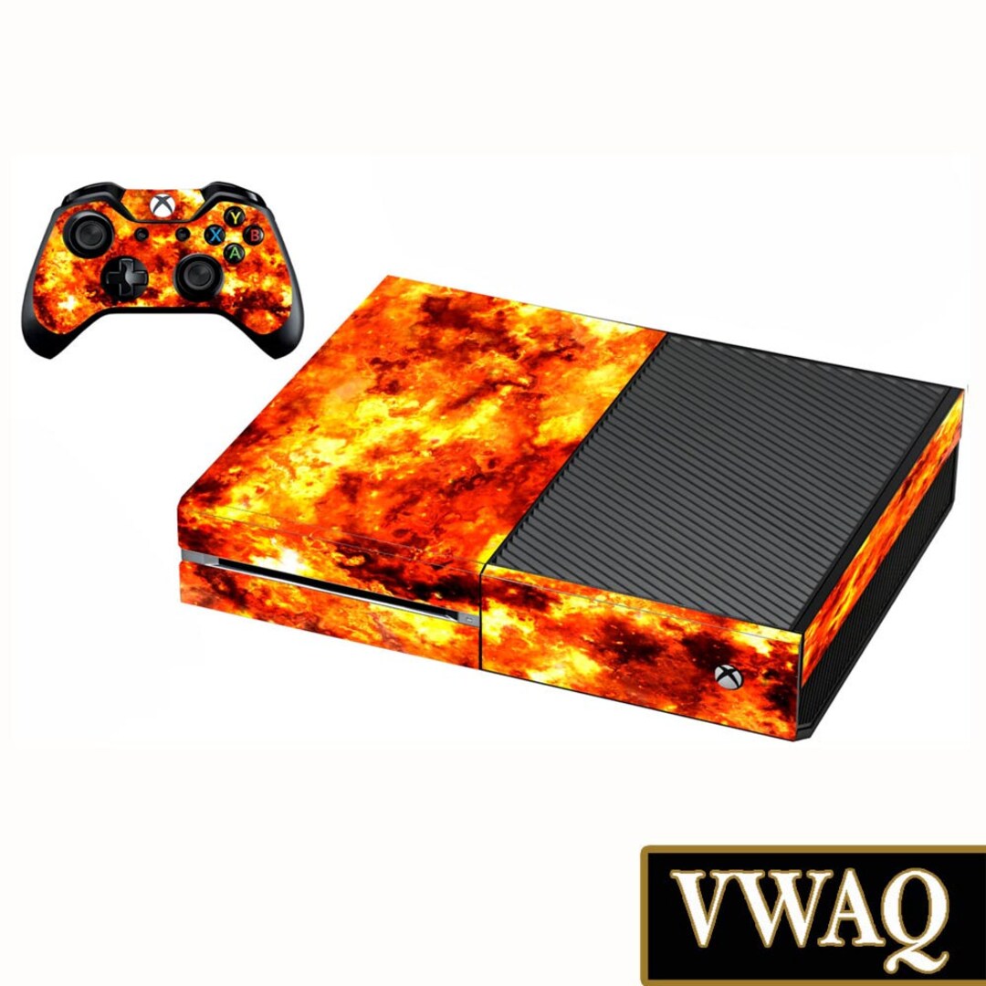 Xbox One Fire Skin Decal - for Console and Controller Flame Skin for ...