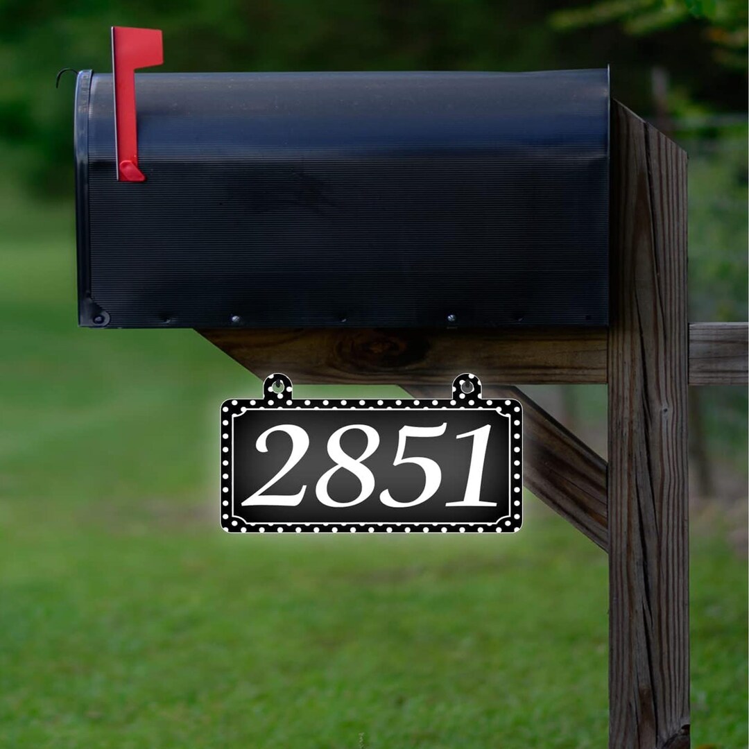 Custom Metal Large Modern House Address Plaque Numbers Sign ...