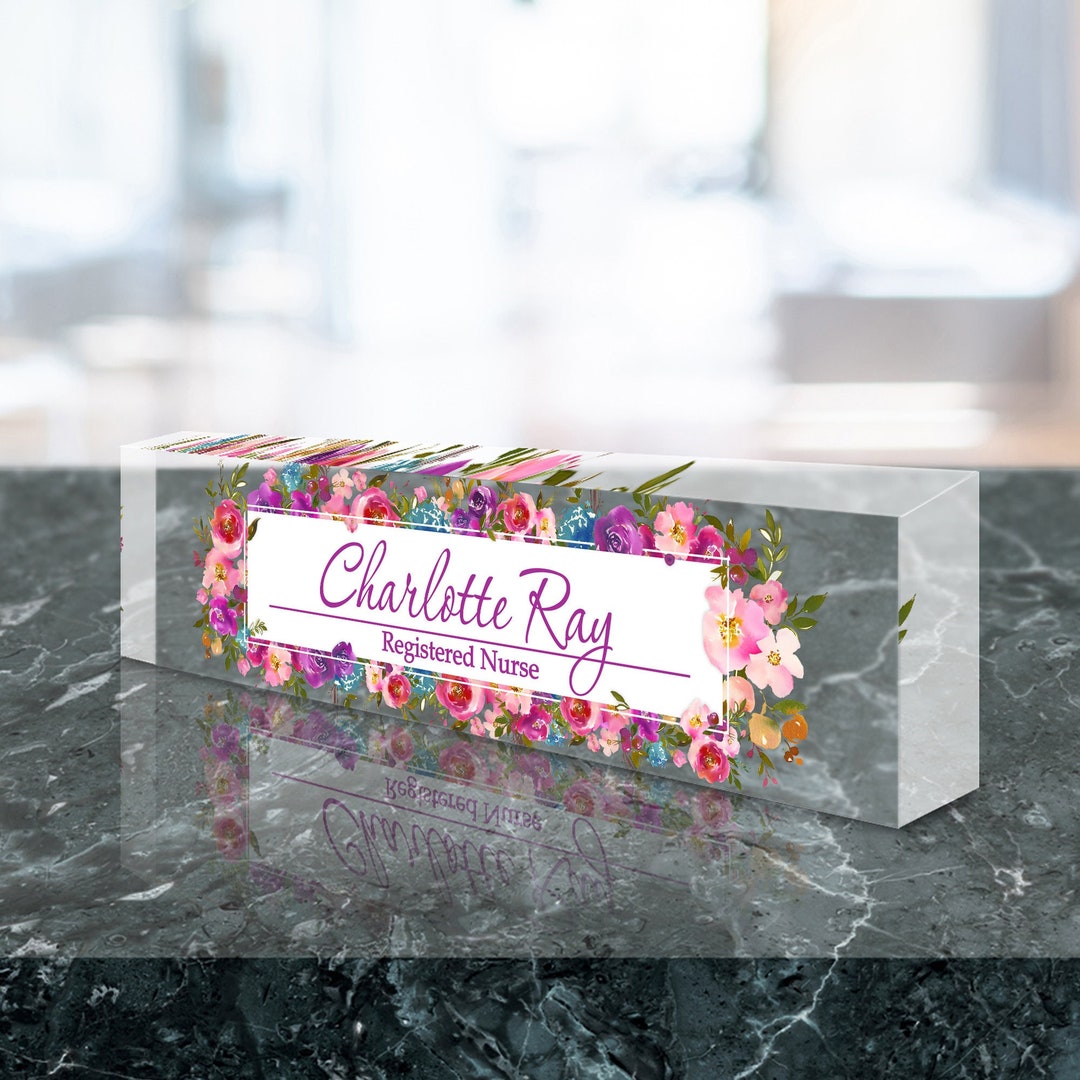 Personalized Acrylic Name Plate | Clear Acrylic Glass Art | Custom ...