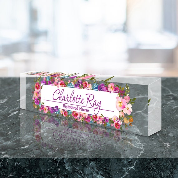 Personalized Acrylic Name Plate Clear Acrylic Glass Art - Etsy