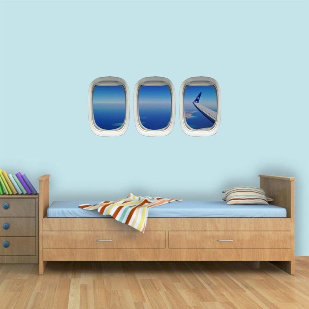 Aviation Window Decal, Airplane Wing Stickers - Plane Window Clings ...