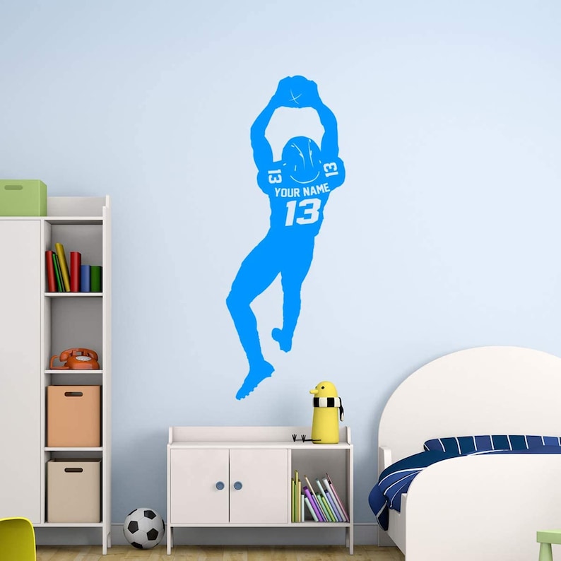 Football Wall Decal Custom Football Player Wall Decal - Etsy