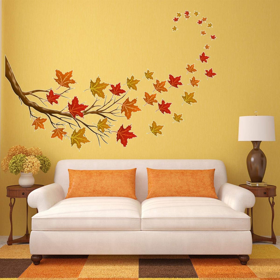 Autumn Leaves Wall Decals Tree Branch Stickers Fall - Etsy