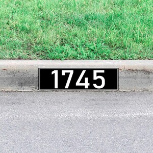 Curbside Number Decal Custom Curb Decor Street Address Sticker ...