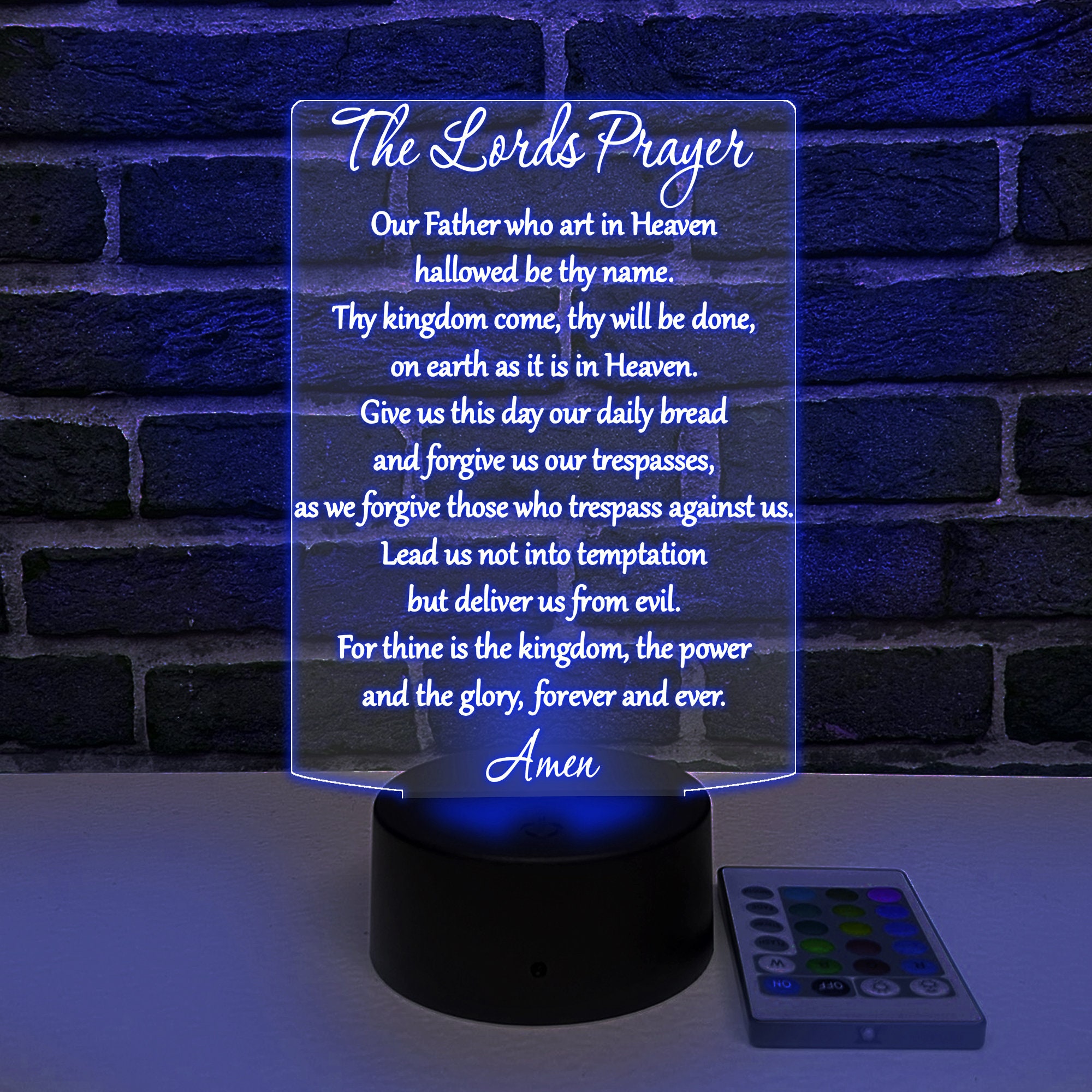 Led Bible Verse Our Father the Lords Prayer Night Light Decor - VWAQ ...