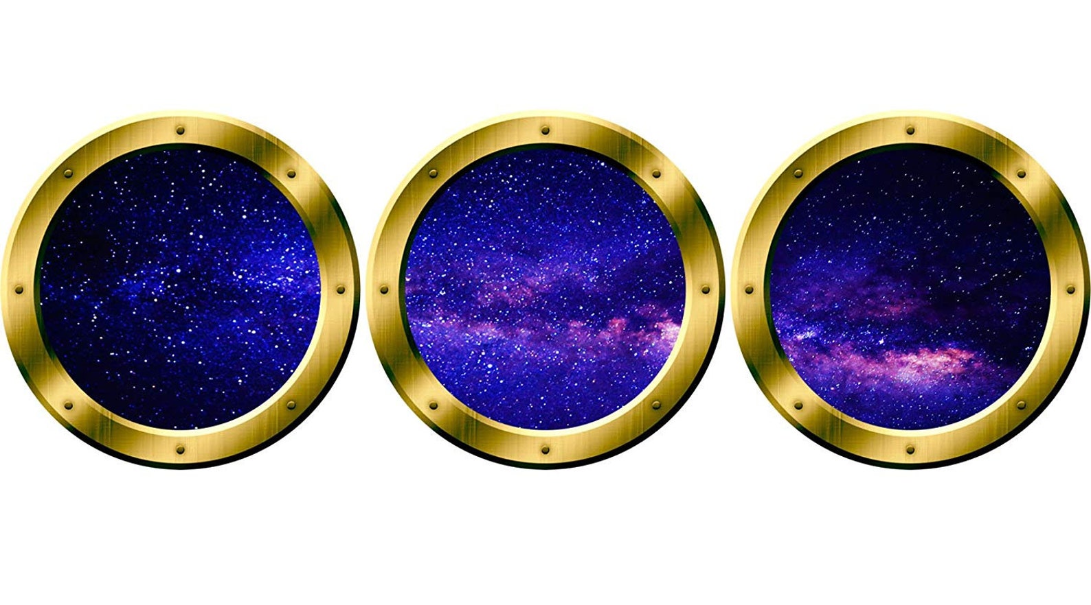VWAQ Spaceship Window Wall Decals for Kids Rooms | Outer Space Window ...
