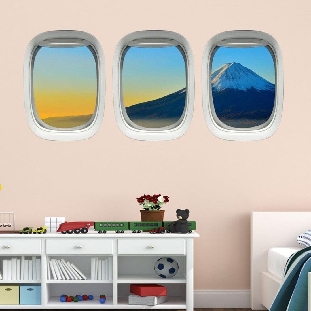 Sticker Pack - Airplane Window Wall Art Decals - Mt Fuji Aviation ...