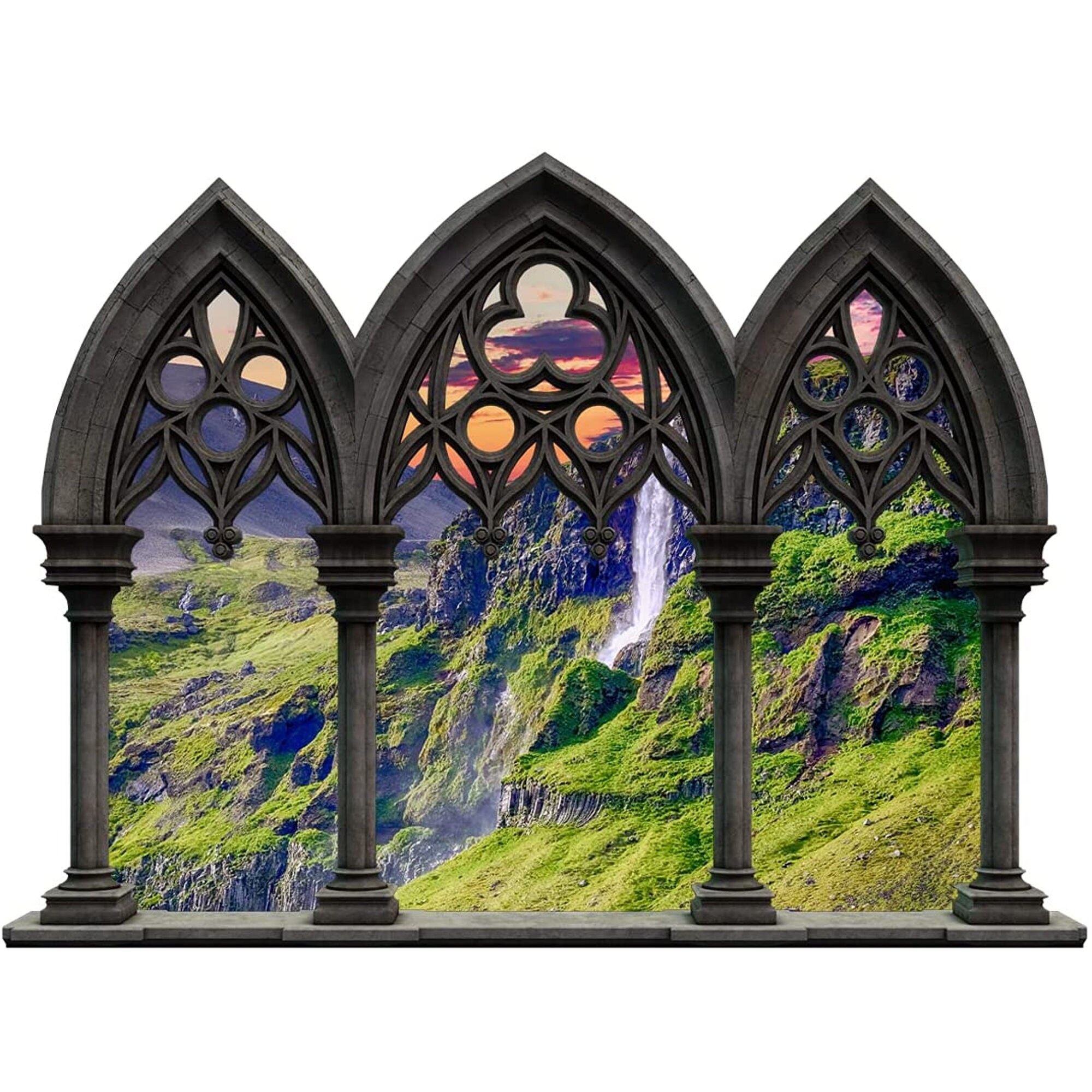 Castle Window Decals for Walls Nature Peel and Stick Mural | Etsy