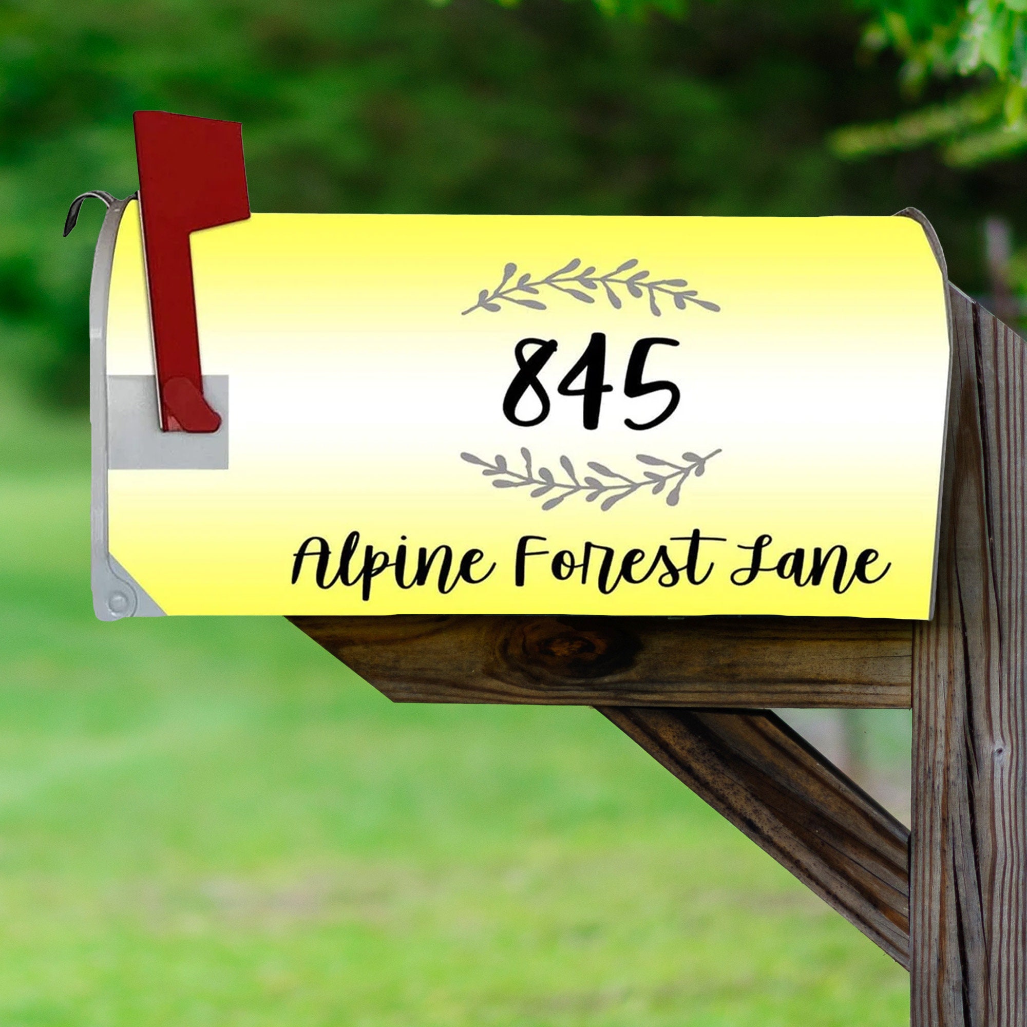 Customized Mailbox Address Magnetic Cover - Plain Personalized Mailbox ...