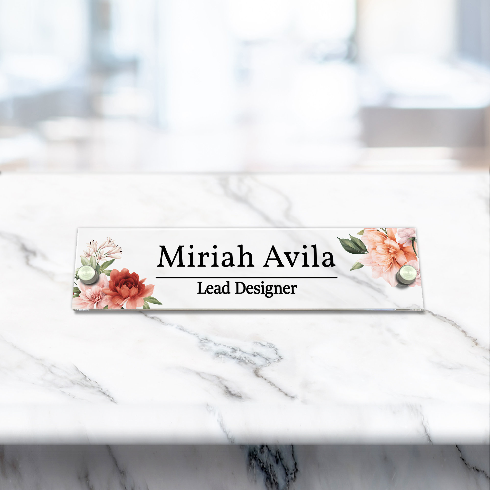 Aesthetic Decor, Office Door Name Plate Acrylic Sign for Desk or Wall ...
