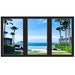 Tropical Beach Vacation Wall Decal 3D Ocean Window View Sticker - VWAQ ...