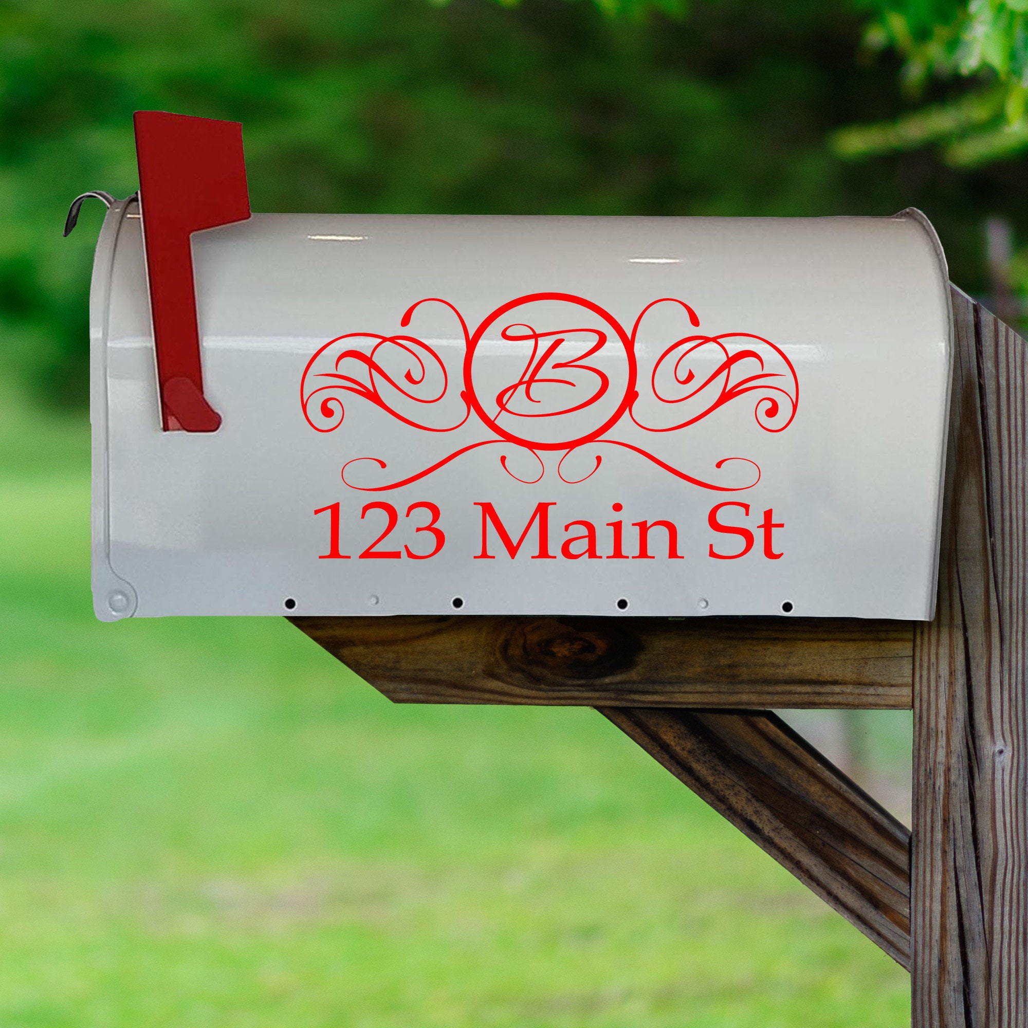 Modern Mailbox House Numbers - Mailbox Decals Vinyl Lettering - Custom ...