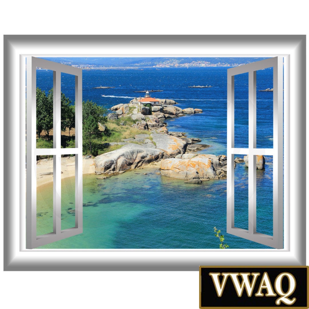 Scenic Wallpaper, Fake Window Decal, Wall Art - VWAQ NW79 - Etsy