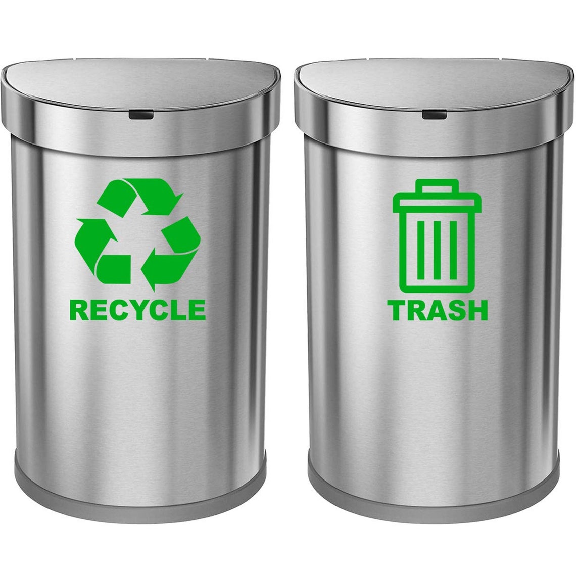 Recycle and Trash Decal Set of 2 Vinyl Recycle Sticker for - Etsy