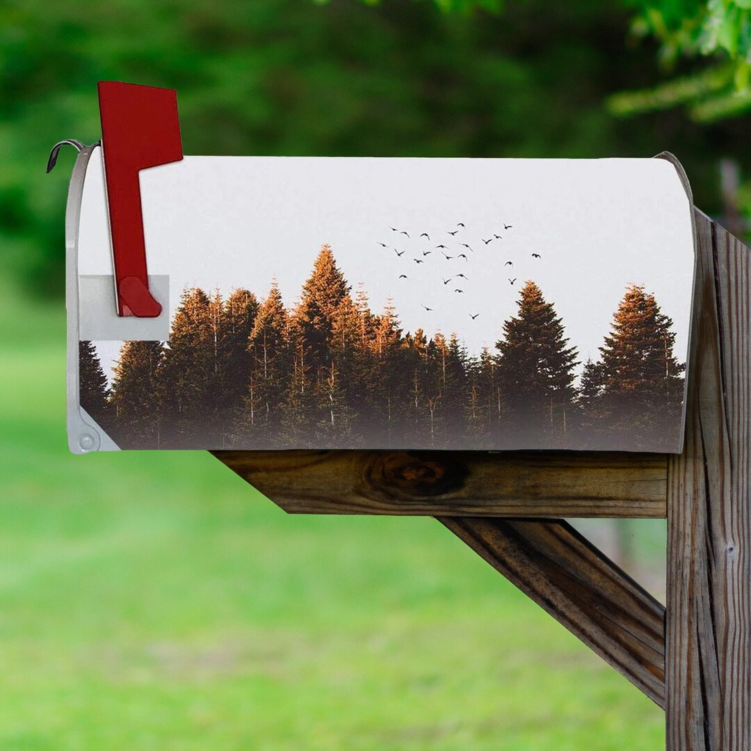 Fall Mailbox Covers Magnetic Forest Decorative Mailbox Wraps - VWAQ ...