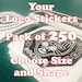 Sticker Pack Custom Logo Stickers Pack of 250 Full Color Sticker Prints ...