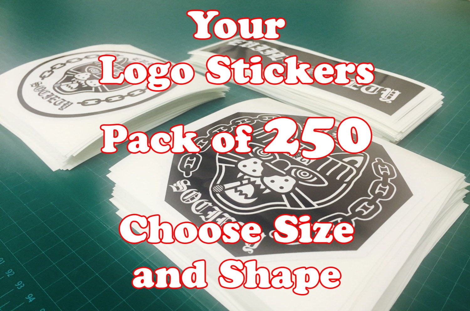 Sticker Pack Custom Logo Stickers Pack of 250 Full Color - Etsy