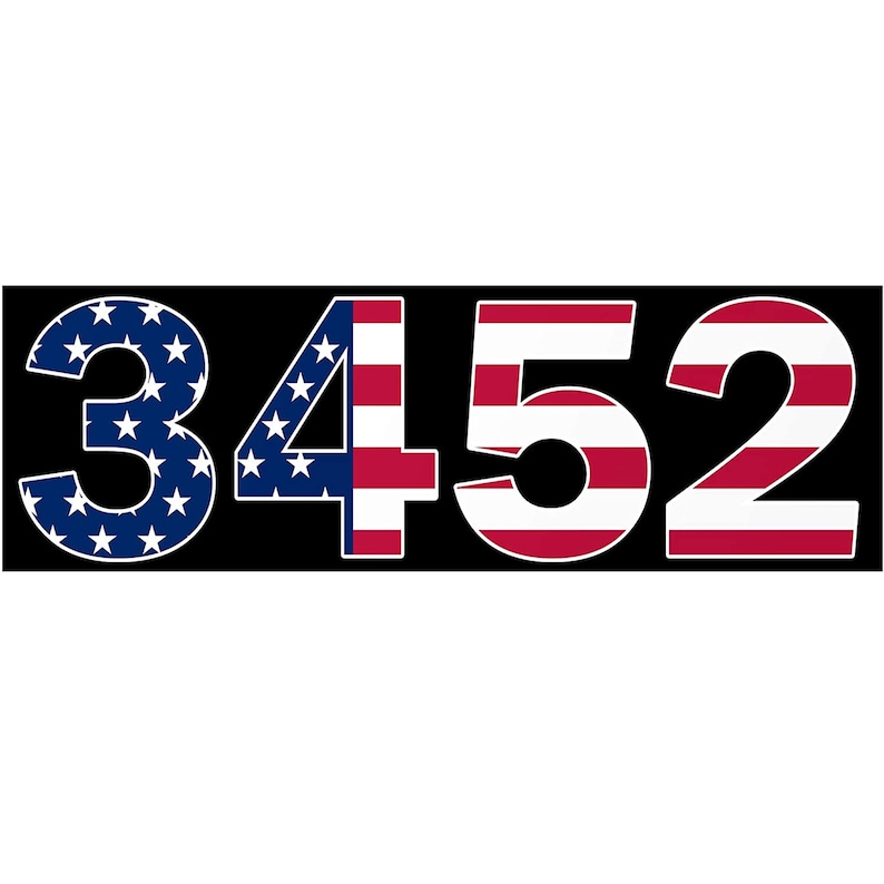 Custom USA Flag Curb Decal Curbside Address Numbers Sticker - Etsy