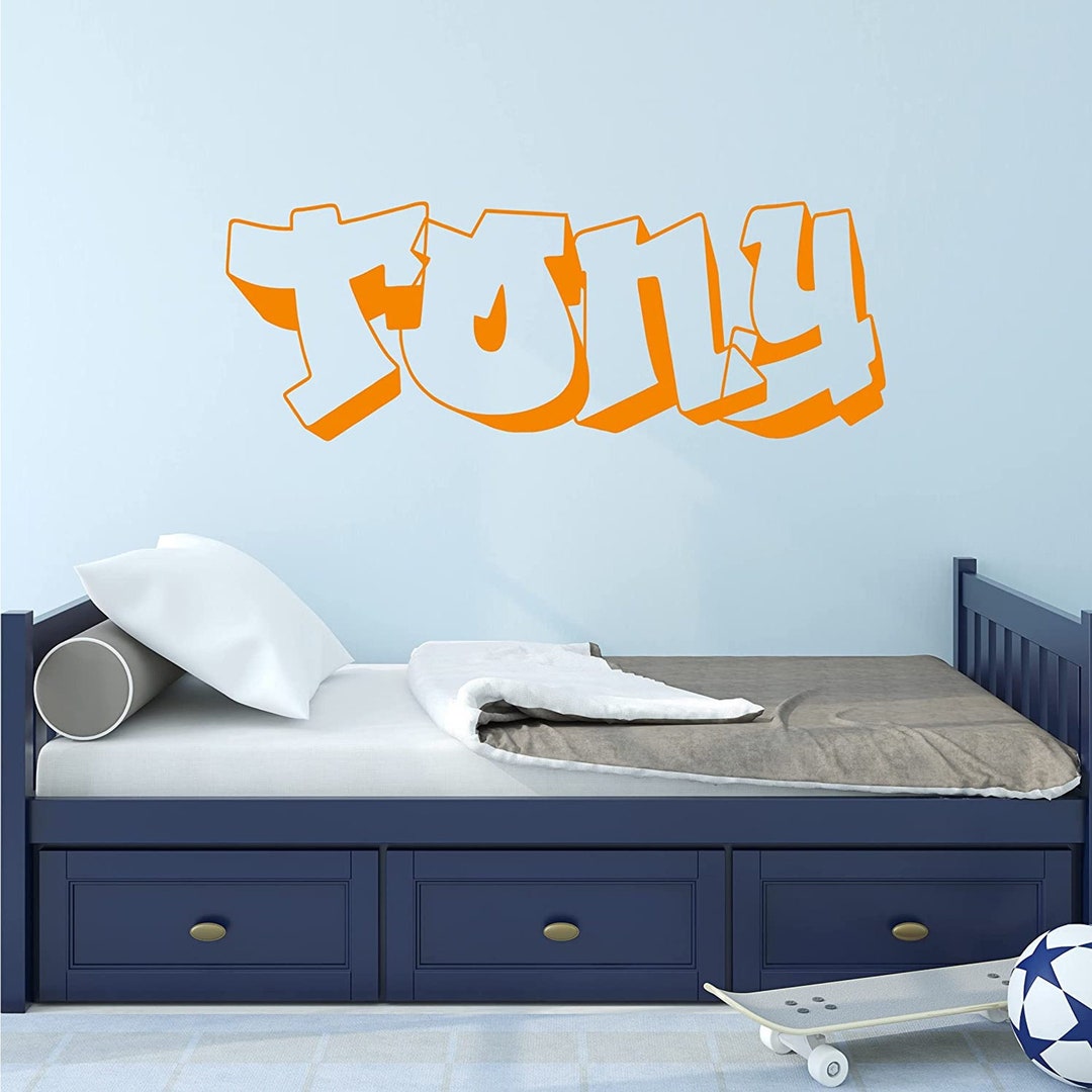 Custom Graffiti Wall Decals Name Sign - Personalized Kids Decor Room ...