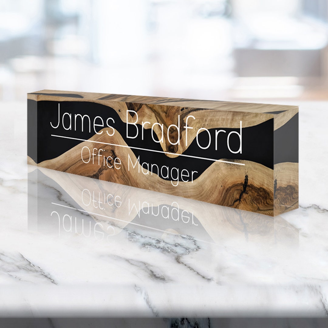 Personalized Acrylic Name Plate | Clear Acrylic Glass Art | Custom ...