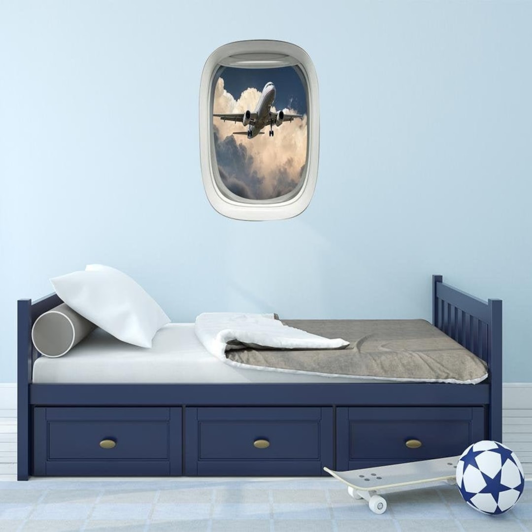 Aviation Gifts, Airplane Window Decal, Sky View Mural Wall Art - VWAQ ...