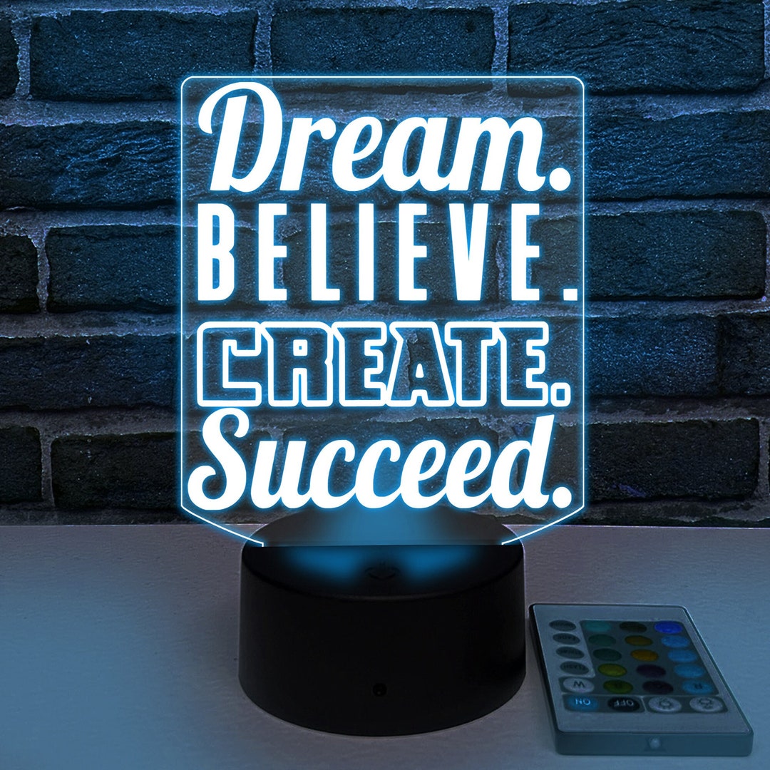 College Dorm Decor Desk Lamp Light up Sign Led Lights Acrylic Led ...