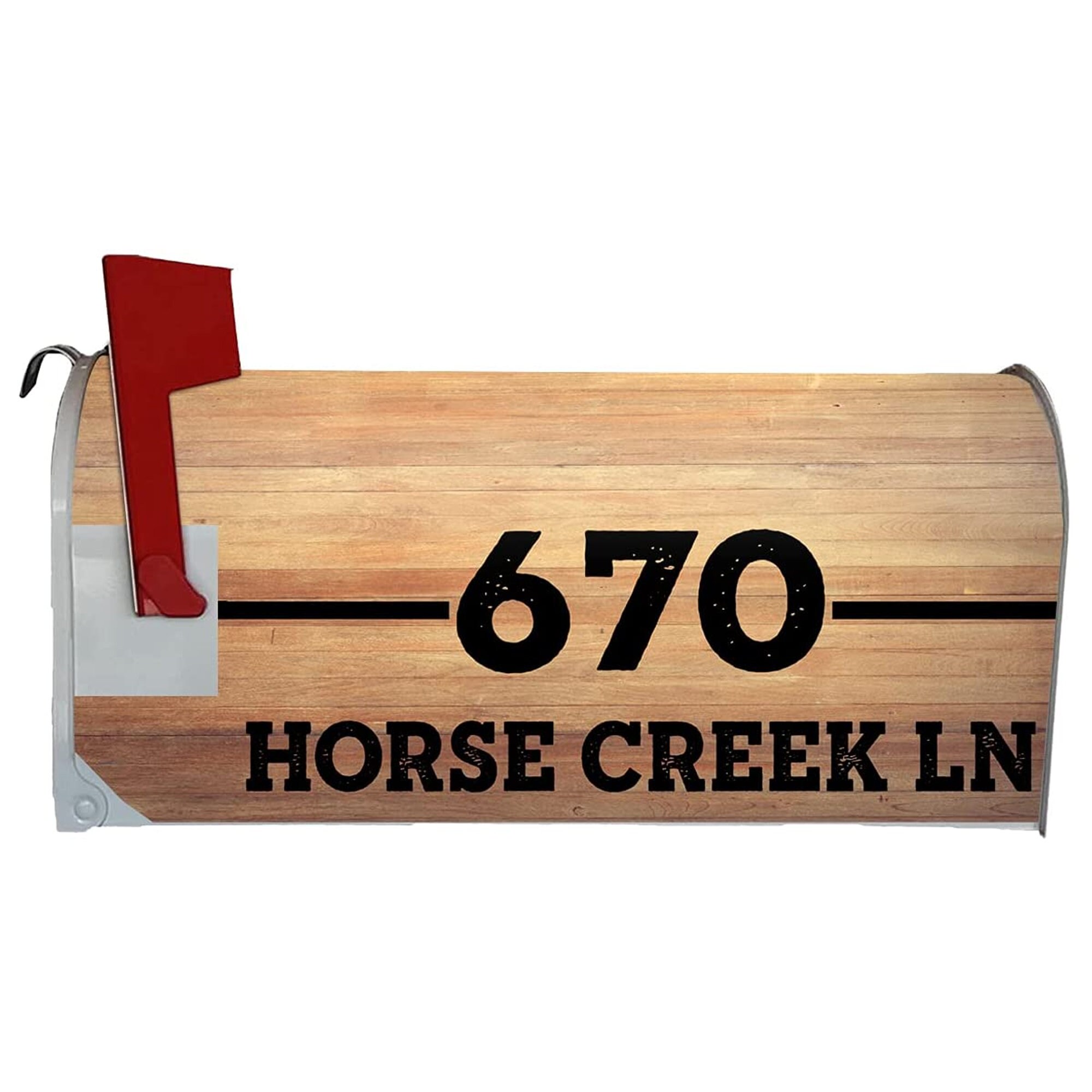 Magnetic Mailbox Wrap -personalized Magnetic Mailbox Cover -wood ...