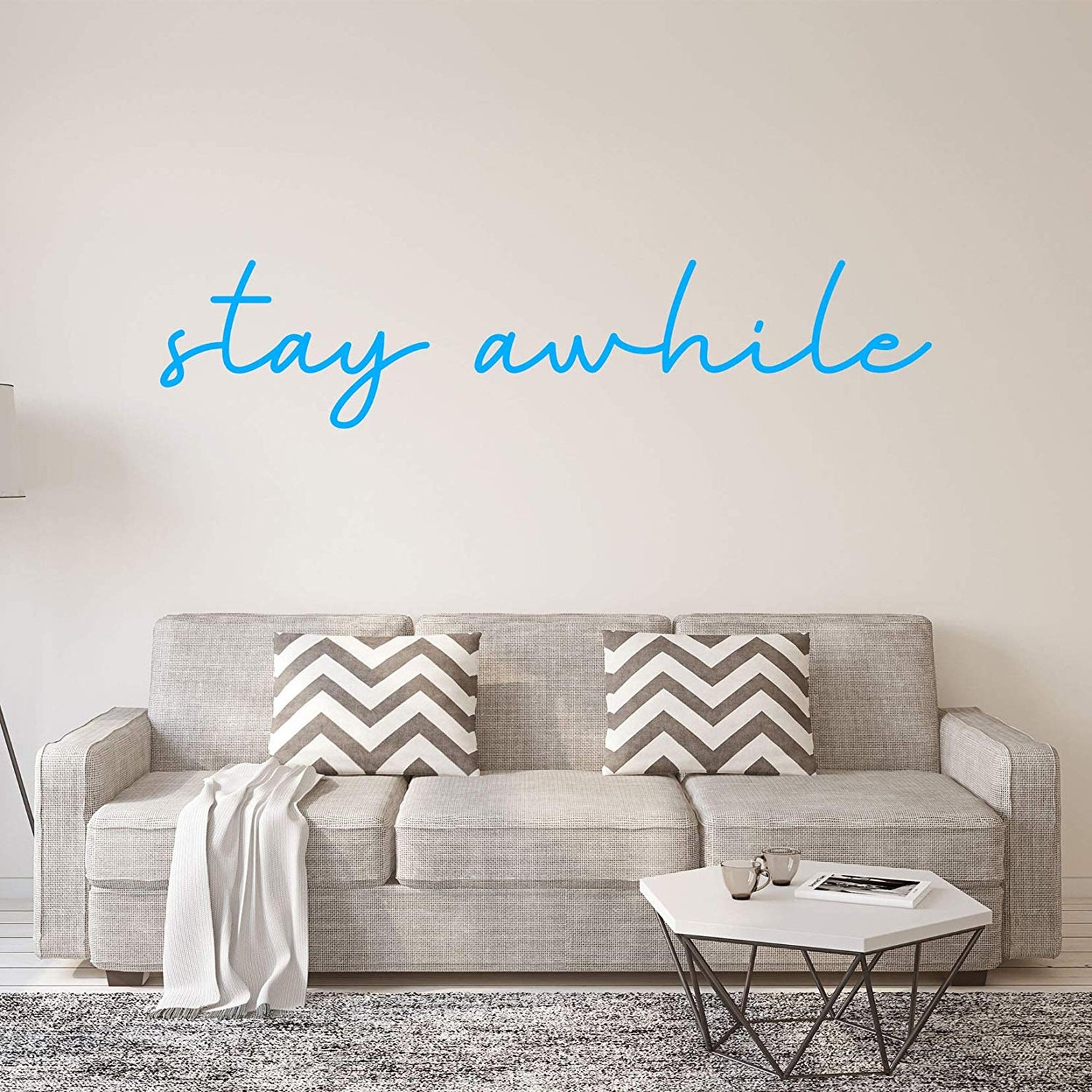 Stay Awhile Wall Decal Vinyl Wall Art Home Decor Quotes | Etsy