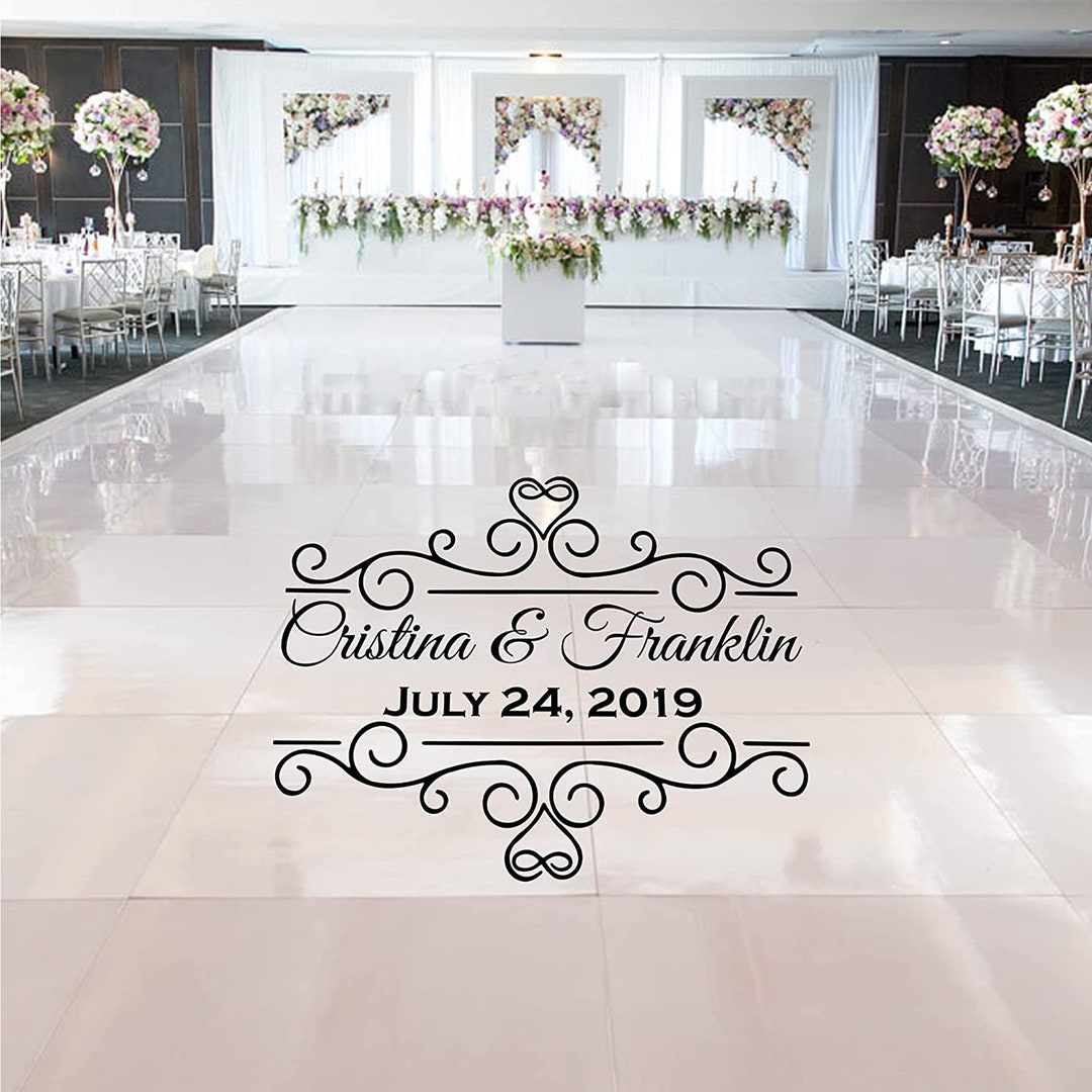 Personalized Wedding Dance Floor Vinyl Decals Custom Wedding Decor ...