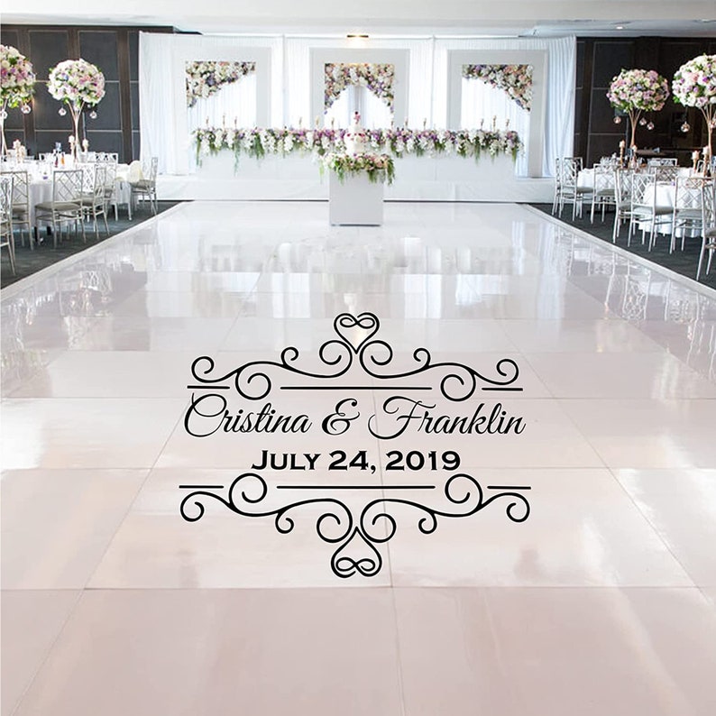 Personalized Wedding Dance Floor Vinyl Decals Custom Wedding - Etsy