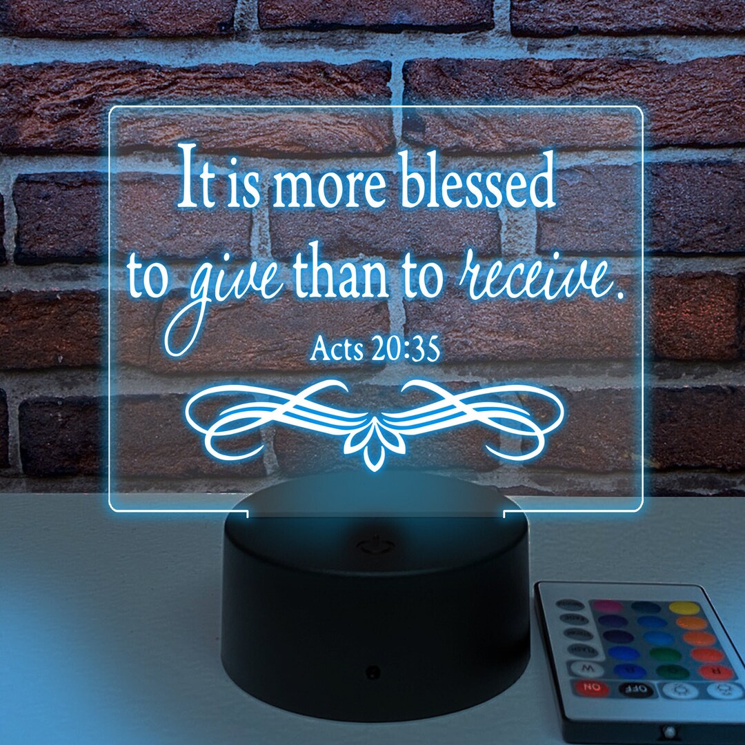 Bible Verse Led Light Baptism Gift Study Boy-adult Christian It is More ...