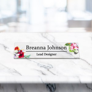 Acrylic Sign Aesthetic Decor, Office Door Name Plate for Desk or Wall ...
