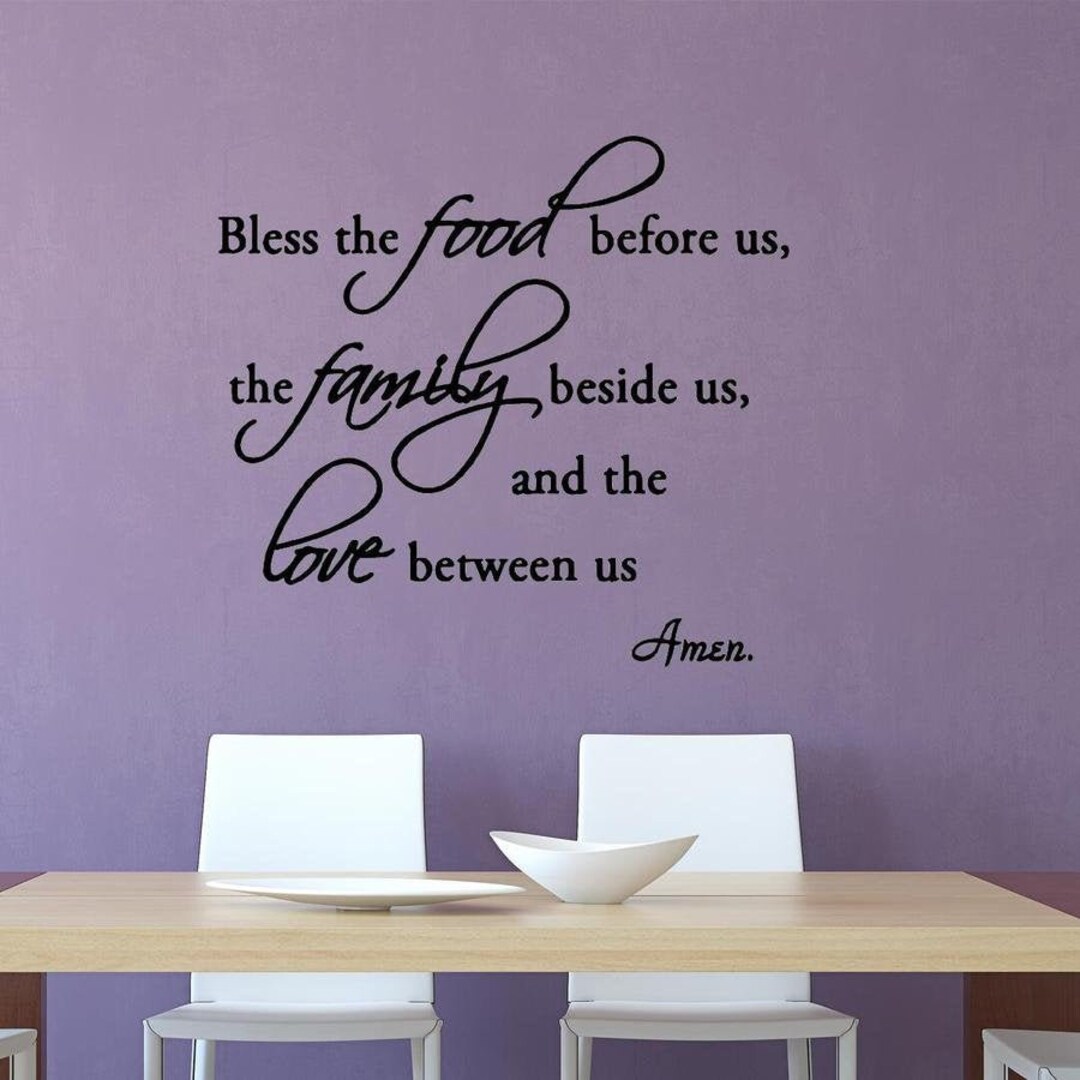 Christian Dining Room Scripture Wall Art Decal - Bless the Food Before ...