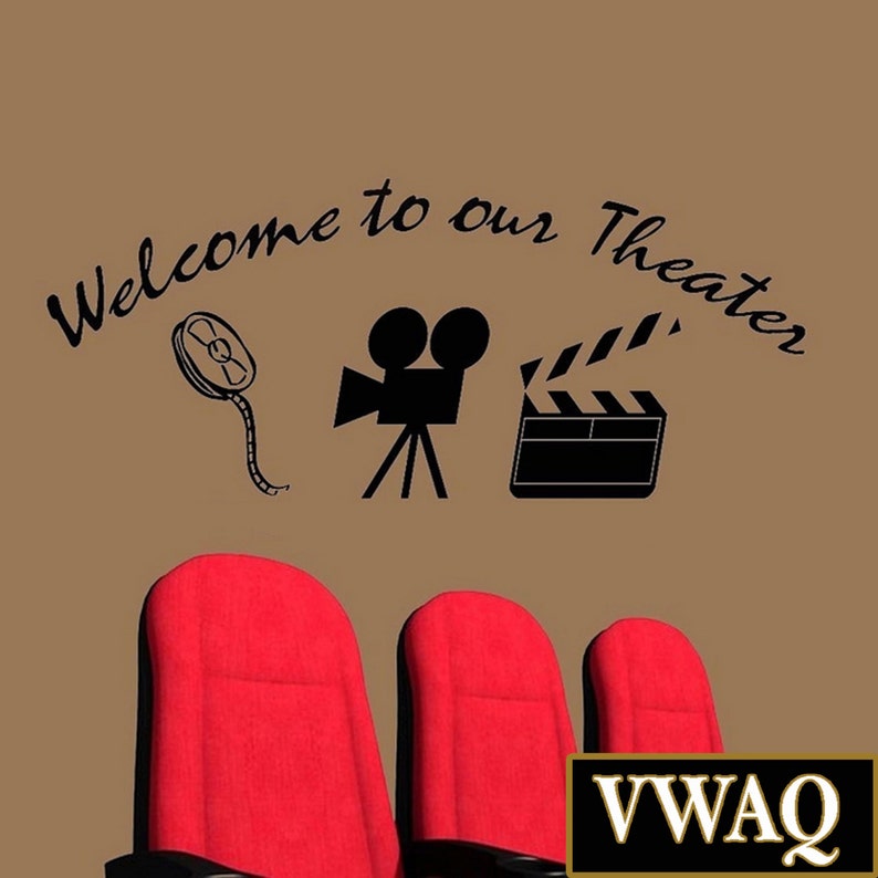 Home Movie Theater Decor Wall Decal Welcome to Our Theater - Etsy