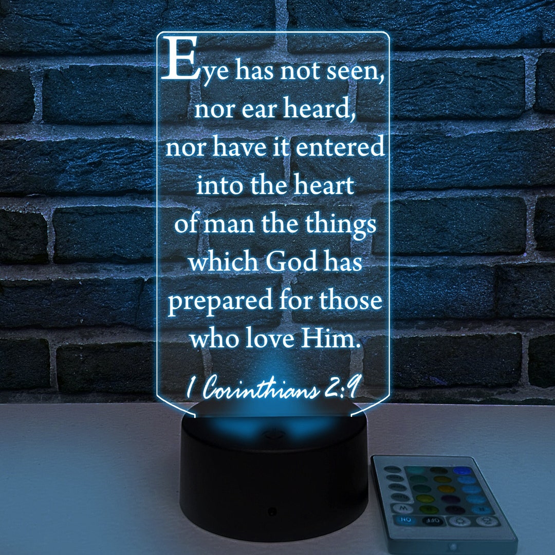 Led Bible Verse Jesus Christ is Lord Prayer Art Decor Our Father Eye ...