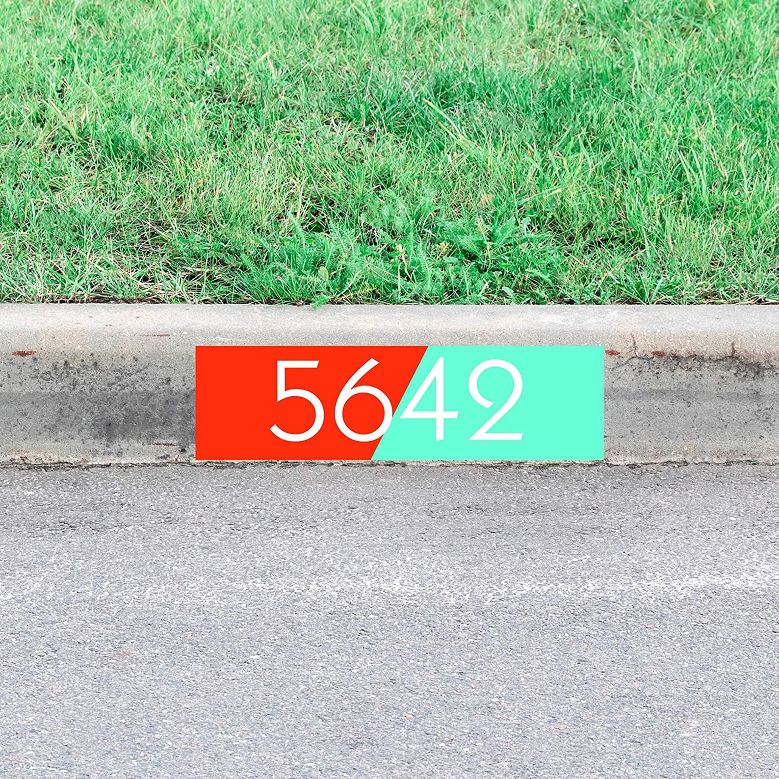 Custom Curb Sign House Number Decal Personalized Curbside Home Address ...