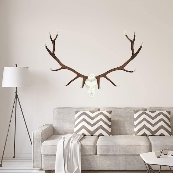 Elk Head Skull Wall Art Sticker Decal Wildlife Animal Vinyl | Etsy