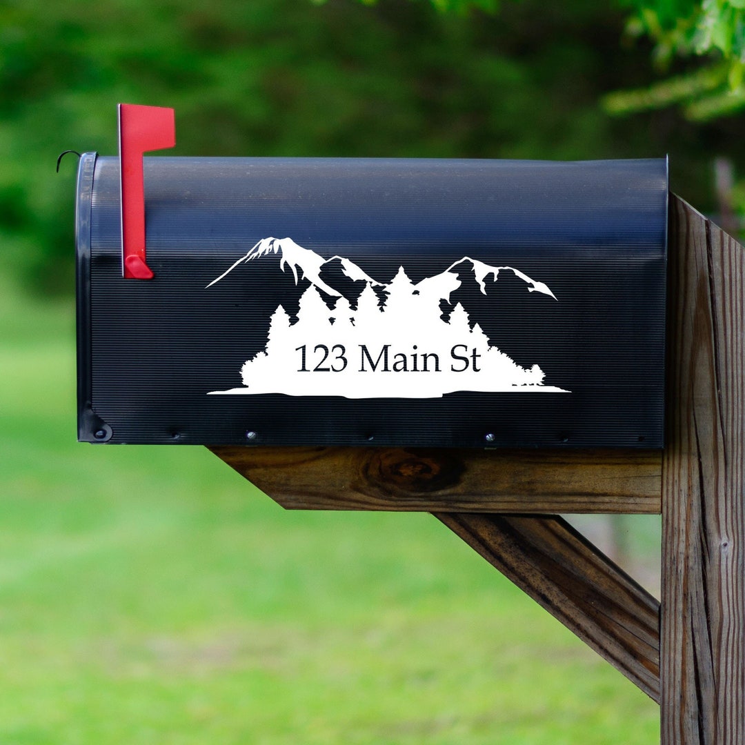 Personalized Mailbox Address Decals Set of 2 Forest Custom Address ...