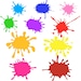 Paint Splatter Wall Decals Splotches Stickers Color Splash Art Peel and ...