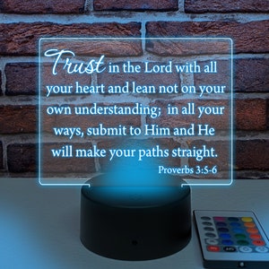 Led Light Bible Verse Study Christian Boy-adult Baptism Gift - VWAQ ...