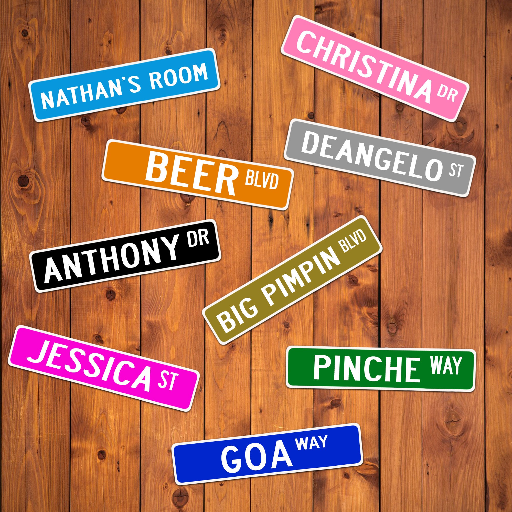 Boys Room Street Sign Custom Name Personalized Gift Decor Funny Signs ...