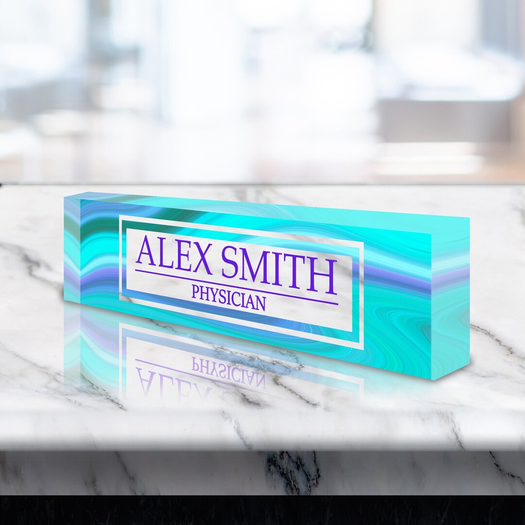 Custom Office Nameplate Sign | Personalized Acrylic Name Plate | Clear ...