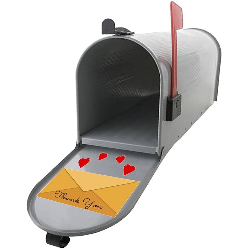 Thank You Mailbox Inside Vinyl Decal Mail Carrier Mailman - Etsy