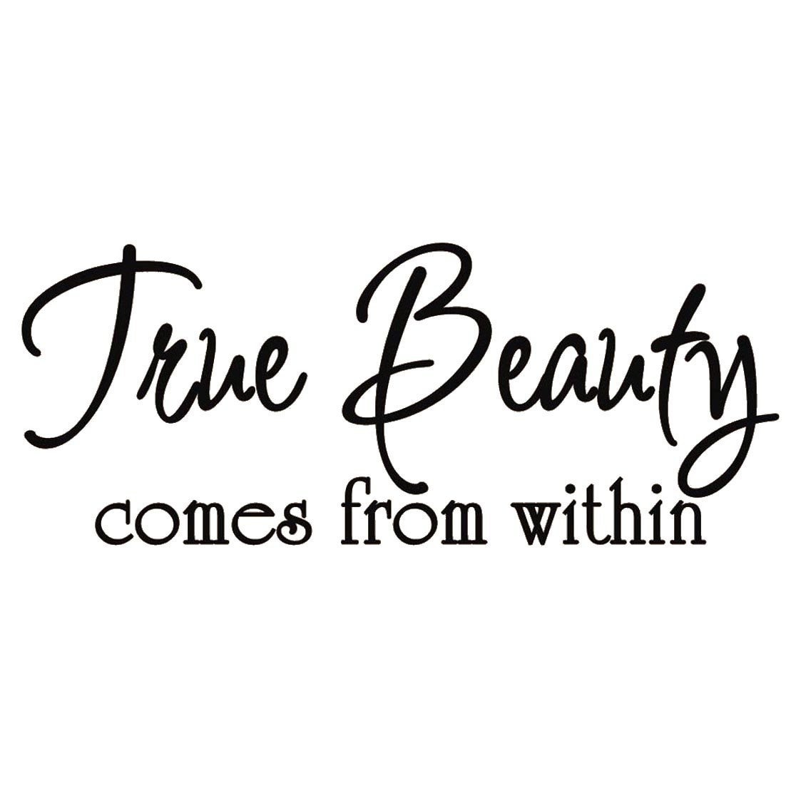 VWAQ True Beauty Comes From Within Vinyl Wall Quote Lettering Decal - Etsy