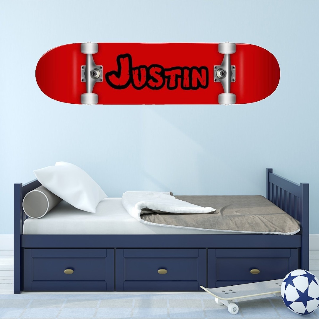 Custom Name Decal - Skateboard Sticker - Peel and Stick Skate Decor ...